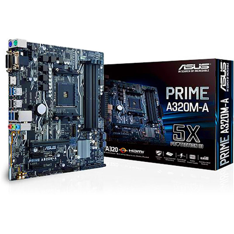 Mainboard Asus PRIME A320 M-A (AMD A320, Socket AM4, m-ATX, 4 khe RAM DDR4)