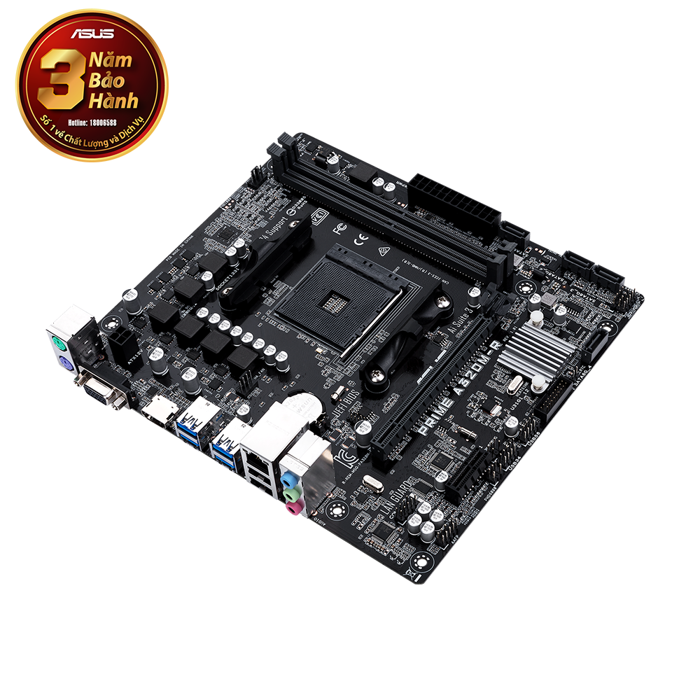 Mainboard Asus PRIME A320M-R (AMD A320, AM4, M-ATX, 2 khe RAM DDR4)