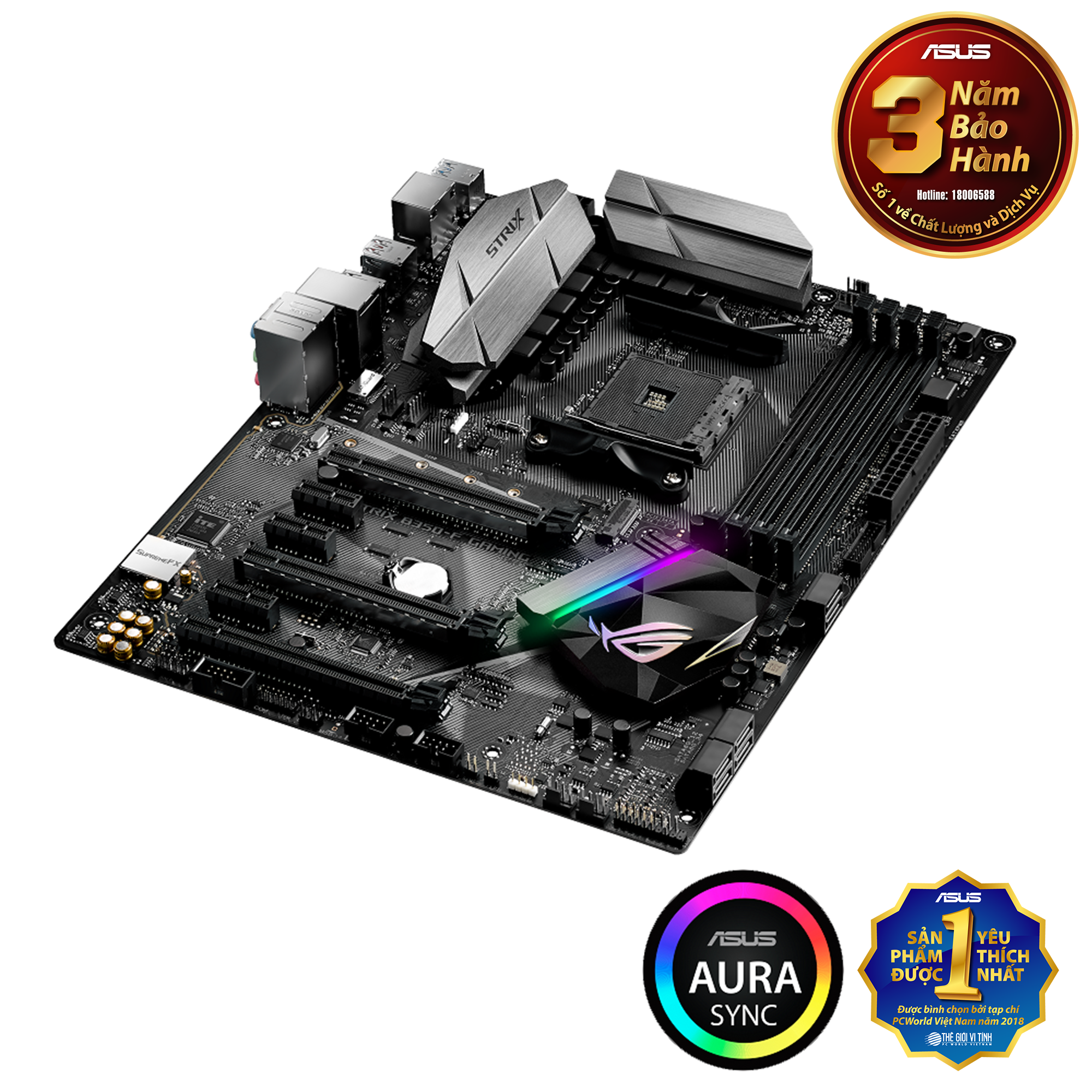 Mainboard Asus ROG STRIX B350-F GAMING (AMD B350, AM4, ATX, 4 khe RAM DDR4)