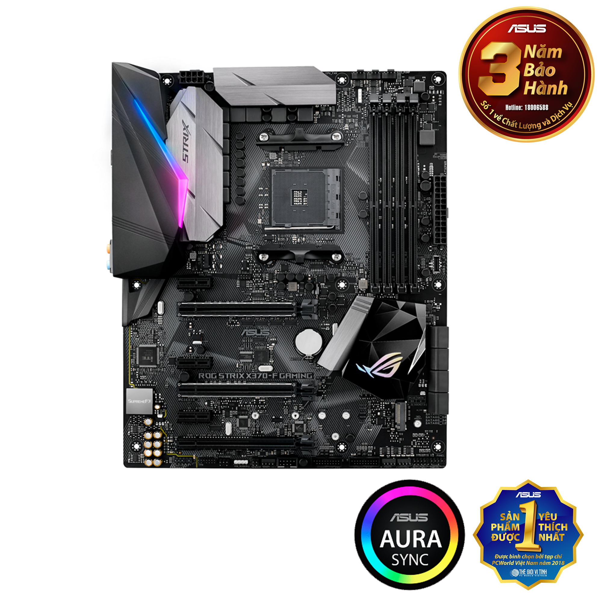 Mainboard Asus ROG STRIX X370-F GAMING (AMD X370, AM4, ATX, 4 khe RAM DDR4)