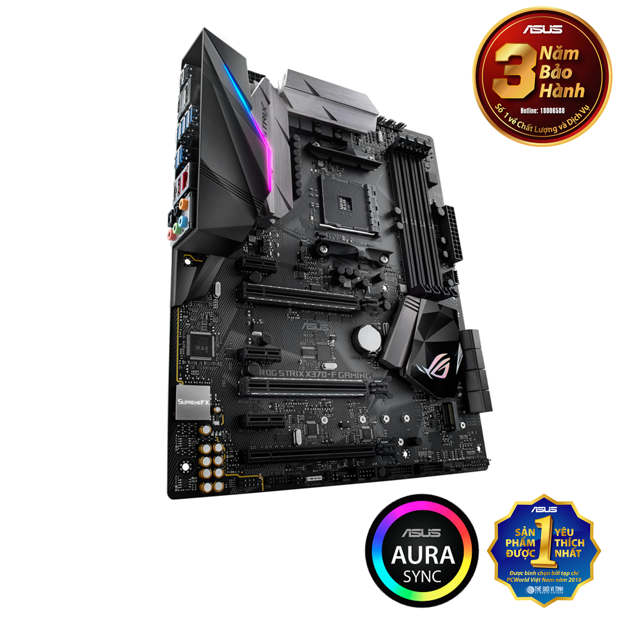 Mainboard Asus ROG STRIX X370-F GAMING (AMD X370, AM4, ATX, 4 khe RAM DDR4)
