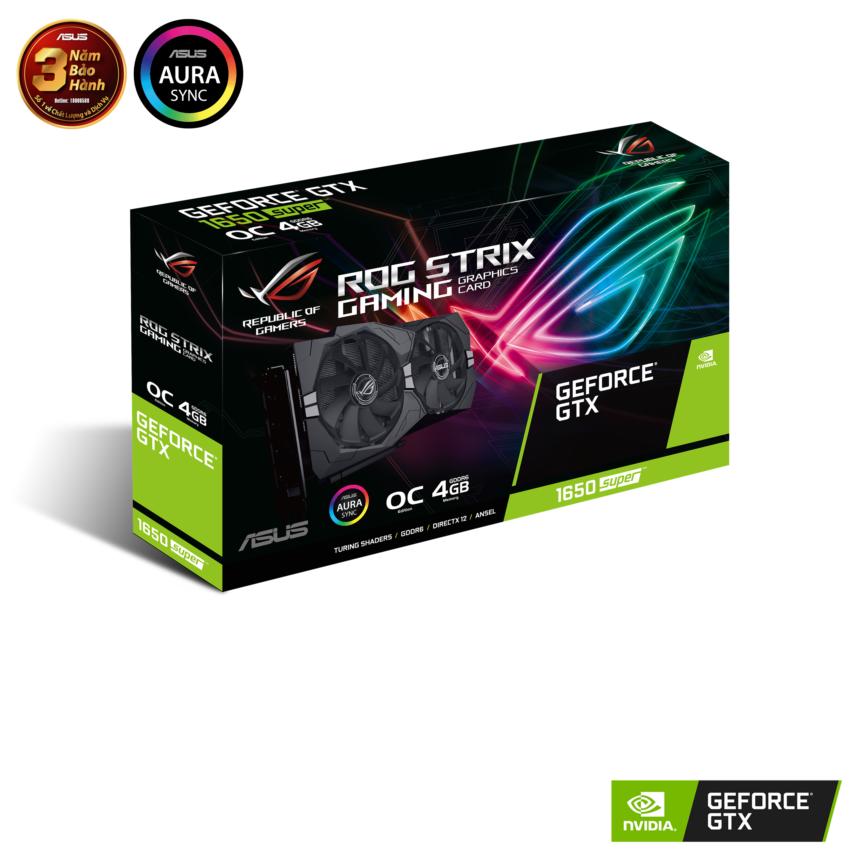 Card màn hình Asus ROG Strix GeForce GTX 1650 Super OC Gaming ROG-STRIX ...