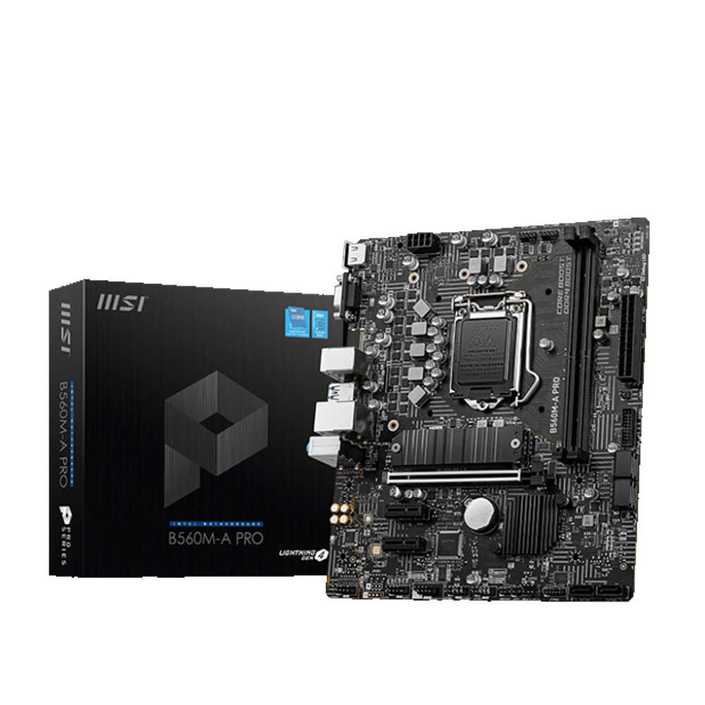 Mainboard MSI B560M-A PRO (Intel B560, Socket 1200, m-ATX, 2 khe RAM DDR4)